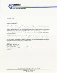 Our Testimonials - DYNAMIC FLOW BALANCING